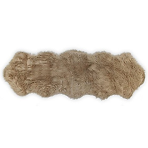 Nouvelle Legende® Faux Fur Sheepskin Premium Rug Duo (23 in. X 73 in.) Tan