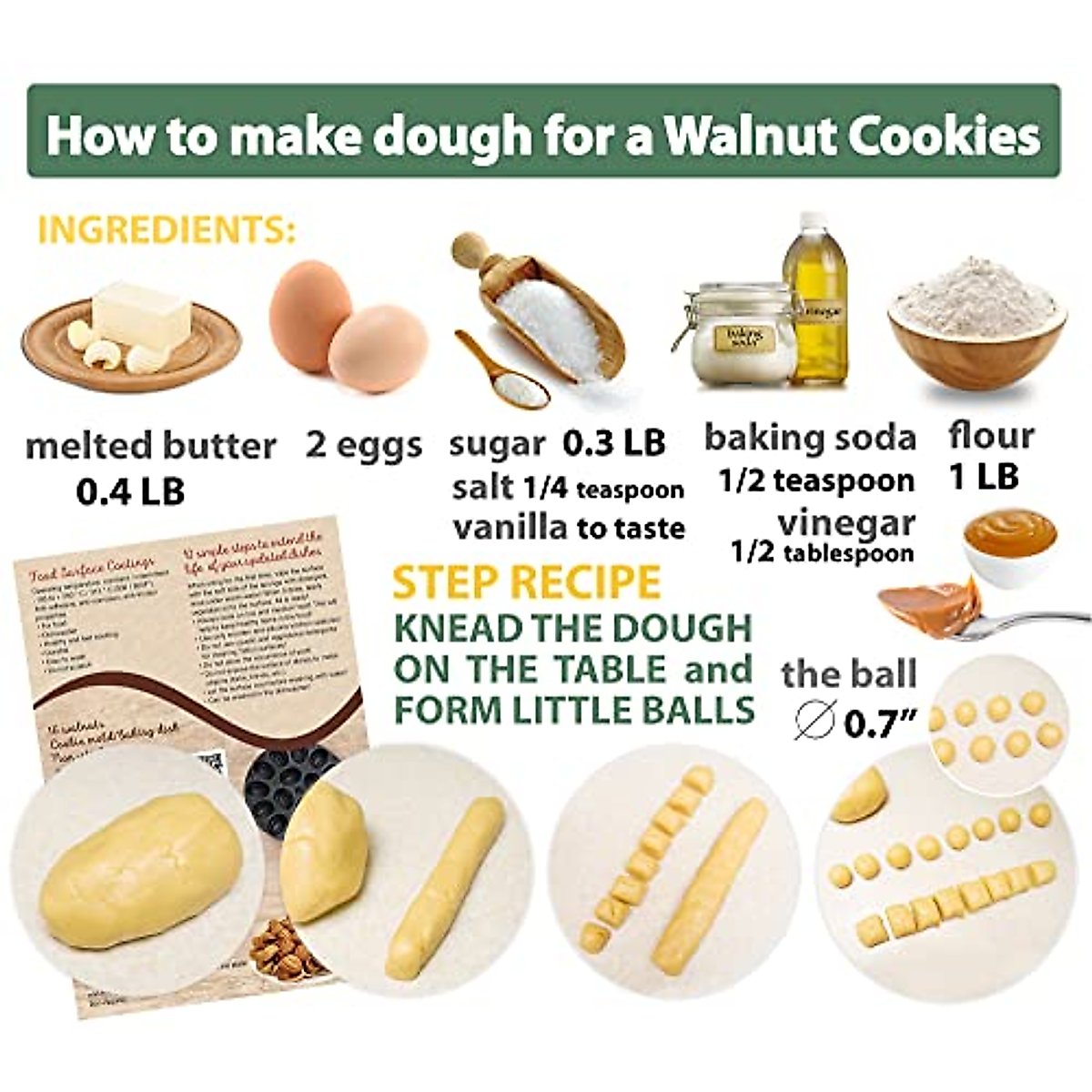 Walnut Cookie Mold Maker 16 non-stick - Oreshki Mold Maker - Walnut Cookie Molds - Орешница Russian - Oreshki Maker - Walnut Cookie Maker Oreshek - Nutty Maker - Oreshnitsa Nut Cookies Maker