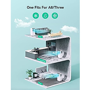 VAGKRI Portable Air Conditioners 8000 BTU 3-in-1 AC Unit with Fan & Dehumidifier, Cools up to 150 sq. ft. with Side Handles & Casters, LED Display Full-Function, Remote Control
