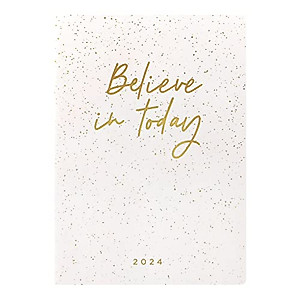 Letts of London Inspire Weekly/Monthly Planner, 12 Months, January to December, 2024, A5 Size, 8.25" x 5.875", Multilingual, White (C082019-24)