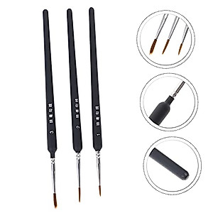 VILLCASE 3pcs Set Adult Coloring Pens Miniature Kit Spray Paint Set Miniature Painting Detail Line Brush Art Special Pen Acrylic Brush to Paint Acrylic Paint Wooden Manicure