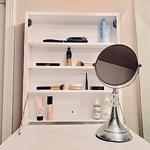 Flip Frame - 21" Espresso Medicine Cabinet, Wall Storage Desk, Over Toilet Cabinet, Spice Organizer