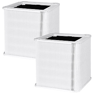 Carmerny Blue Pure 211+ True HEPA Replacement Filter Compatible with Blueair Blue Pure 211+ and Max Air Cleaner Purifier, 2 Pack