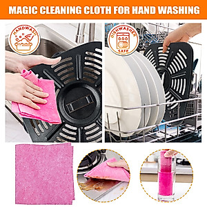 Air Fryer Grill Pan for Nuwave Brio, Replacement 6 IN 1 8QT 7 IN 1 7.25 QT Air Fryer Grill Plate Crisper Plate Rack Parts Accessories Tray with Rubber Bumper Tips for Square Nuwave Brio Air Fryer Oven