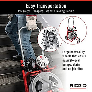 RIDGID 26998 Model K-400 Drain Cleaning 120-Volt Drum Machine Kit with C-45IW 1/2" x 75' Cable & 12128 T-240 Tool Set for Drum Machines and Drain Cleaning Machines, Included with Select RIDGID K-3800