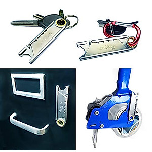 Screwpop Ron's Utility Knife 3.0 for Keychain and Carabiner Attachment also Magnetizes to (Appliances | Machines | Tool Boxes | Filing Cabinets | Metal Surfaces | Etc.) Stainless Steel