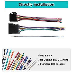 RED WOLF 16 Pin ISO Radio Wiring Harness Adapter Male & Female for 2004-2021 Freightliner, 2004-2016 Volvo, 2008-2020 Kenworth Stereo Connector to JVC Pioneer Kenwood Sony Android