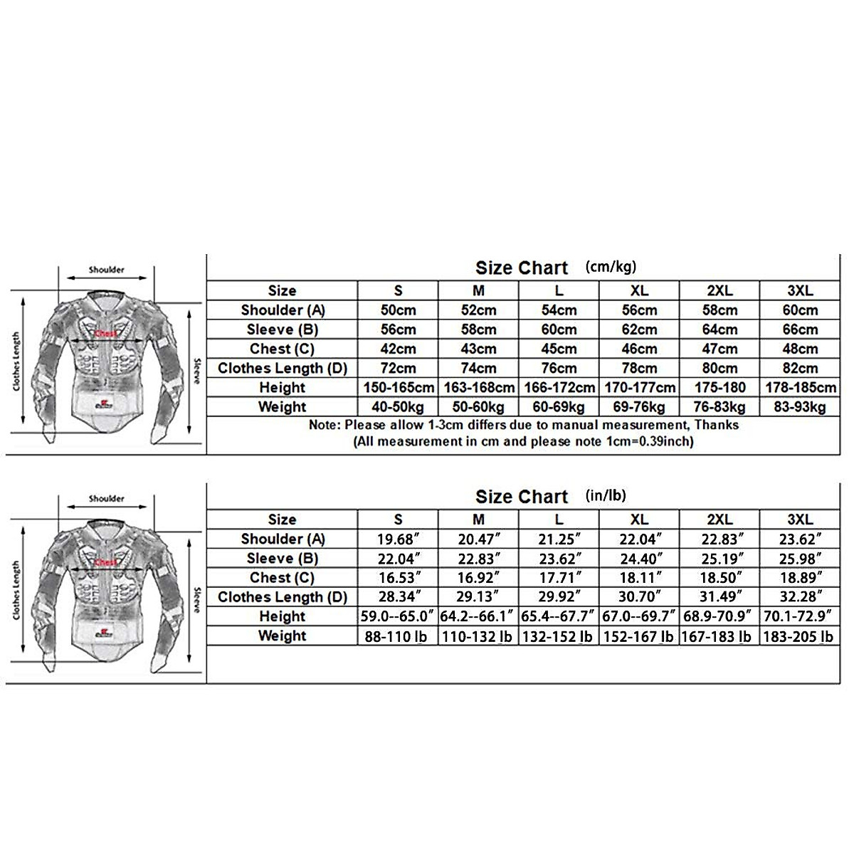 HEROBIKER Motorcycle Full Body Armor Jacket spine chest protection gear Motocross Motos Protector Motorcycle Jacket 2 Styles