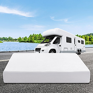 Opoiar 10 Inch RV Mattress Short Queen,Cooling Gel Memory Foam Mattress,Medium Firm Mattress in a Box,for RV/Camper/Trailer/Truck Mattress,Pressure Relief,Made in USA,CertiPUR-US Certified