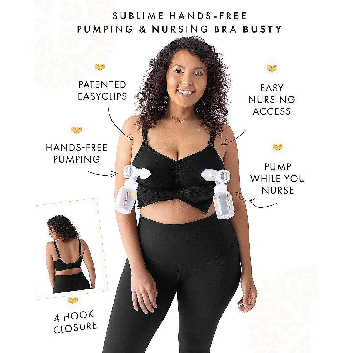 Kindred Bravely 2-Pack Hands Free Pumping Bra Bundle (Pink and Black, Medium-Busty)