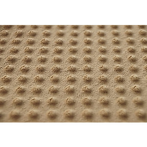 Camel Brown Minky Bubble Dimple Dot Plush Fur Fabric Polyester 58-60"