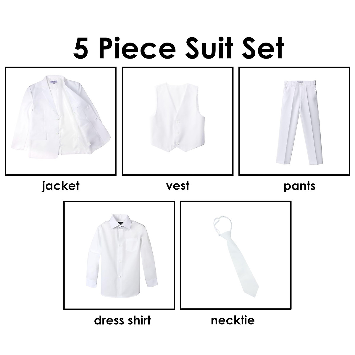 Spring Notion Baby Boys' Modern Fit White Suit Set 9M