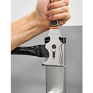 ROLLINGDOG 14 In 1 Painters Tool - Paint Scraper, Putty Knife Scraper Tool with Stainless Steel Blade, Soft Grip Handle and Metal Hammer End (3 Inches)
