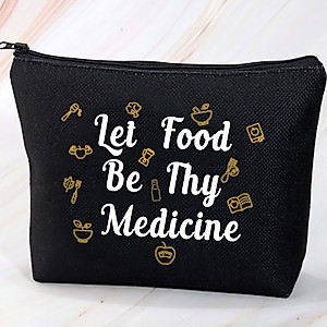 VAMSII Registered Dietitian Gifts Nutritionist Makeup Toiletry Bag Dietetics Student Zipper Pouch (Dietitian Makeup Bag)