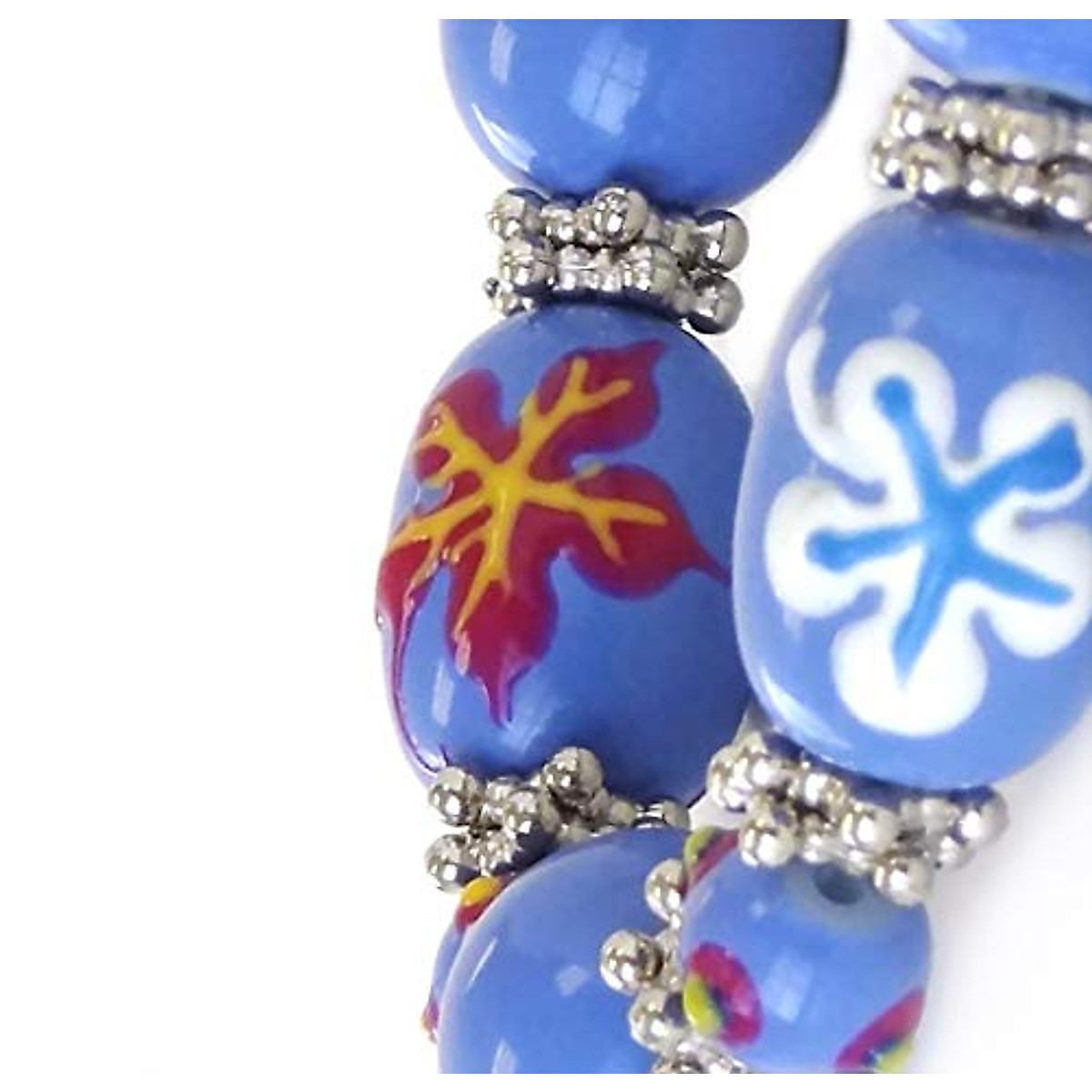 Linpeng Womens Bohemian Stretch-Bracelets, Silver, 7 5 Inch US