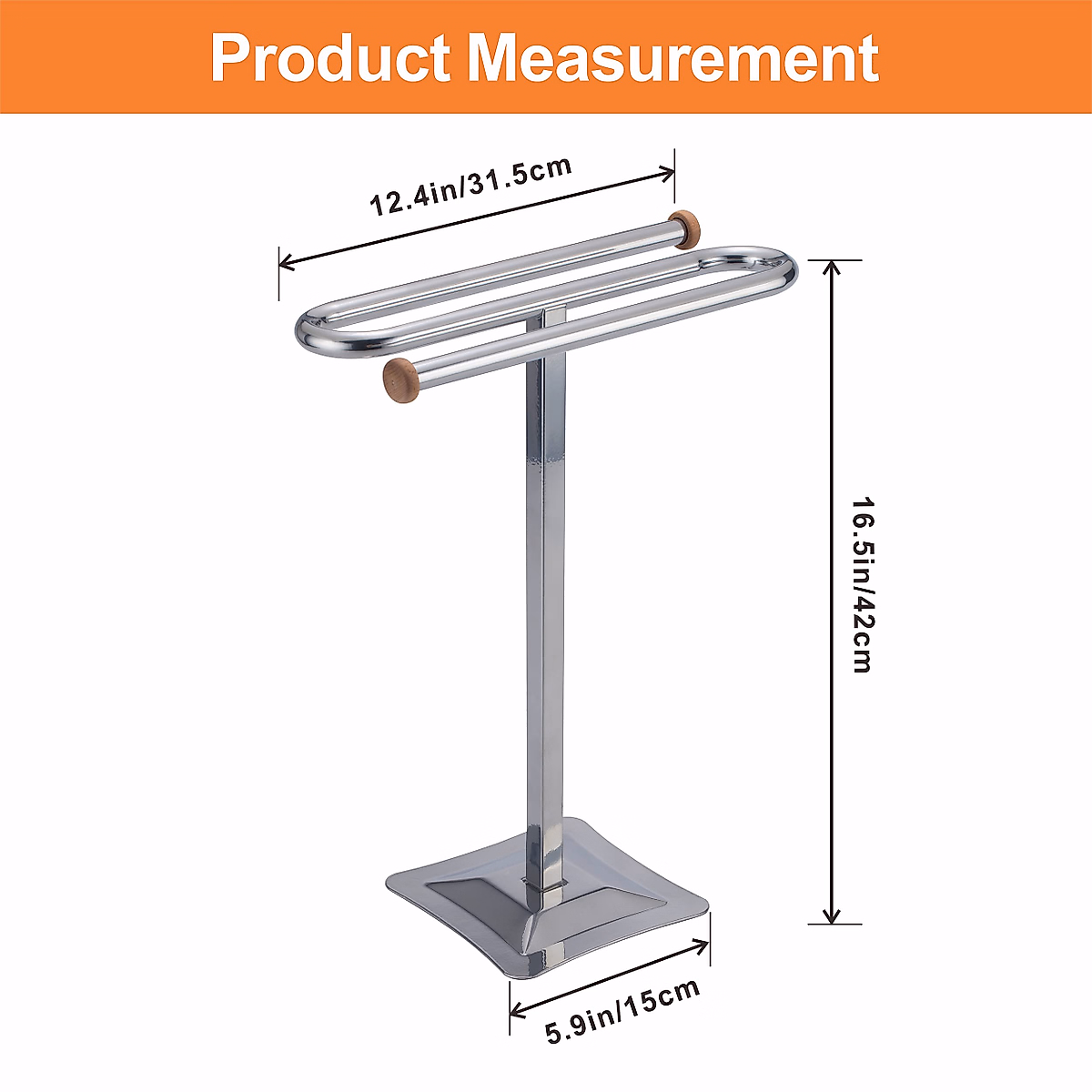 ZCDCP Hand Towel Holder Stand, S-Shape Countertop Towel Stand with Metal Base Freestanding Towel Rack for Bathroom