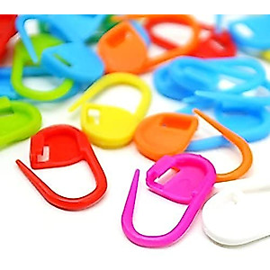 100PC Mix Color Knitting Stitch Counter Crochet Locking Stitch Markers Stitch Needle Clip Knitting Crochet Markers (100)