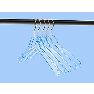 Acrylic Hangers (Rose Gold) Boutique Hangers Premium Clear Lucite Plexiglass Clothes Hangers