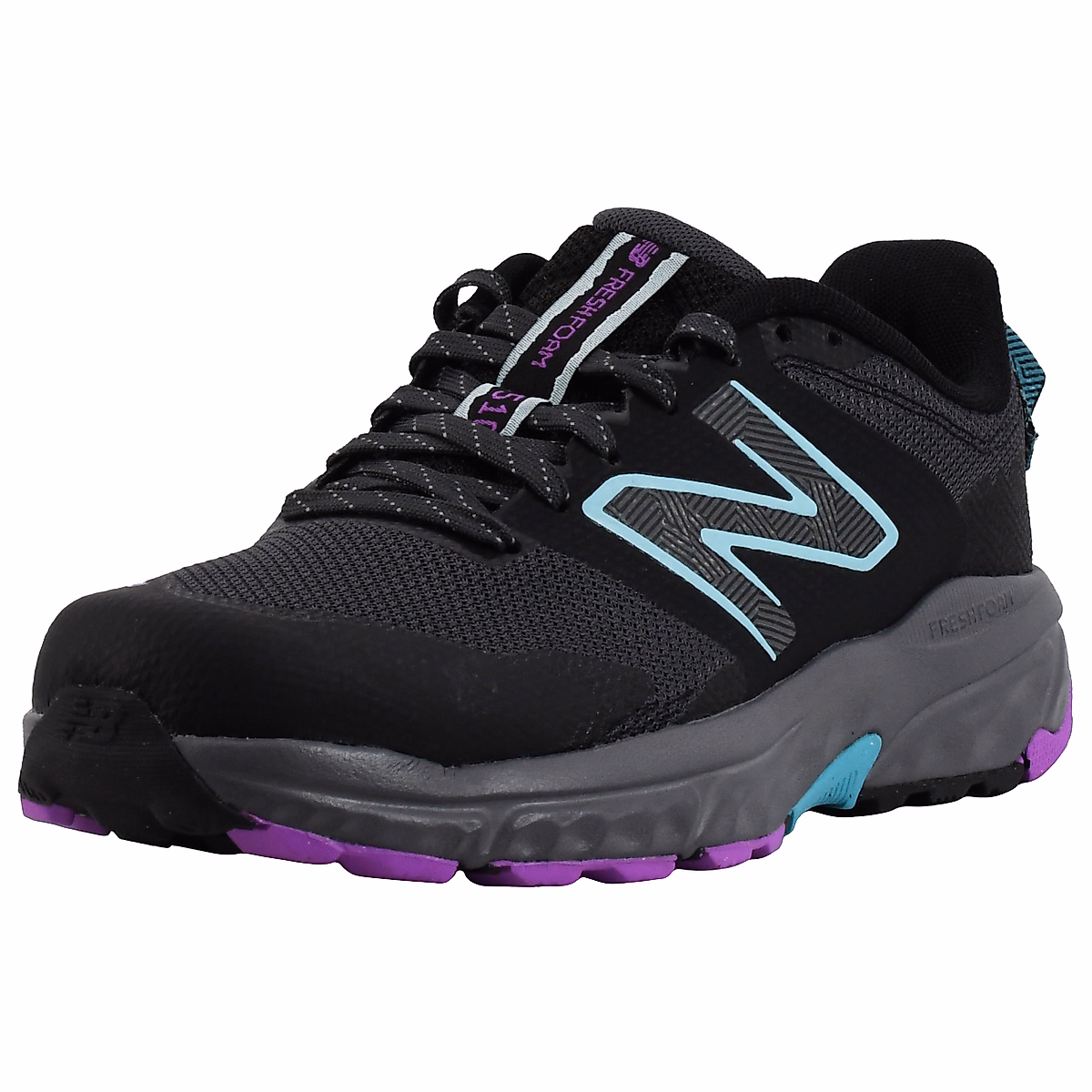 New Balance Women's Fresh Foam 510 V6 Trail Running Shoe, Magnet/Cosmic Rose/Virtual Blue, 8 Wide
