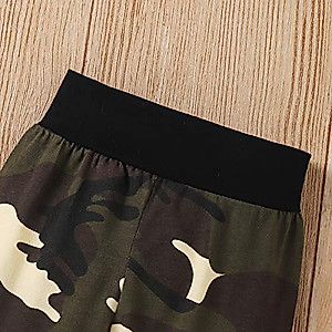 Tikoubabe Baby Boy Clothes Stuff Infant Summer 3 Piece Outfits Newborn Cute Letter Printed Romper Short Sleeve + Pants + Hat Funny Letter Printed Straps Camo 70cm