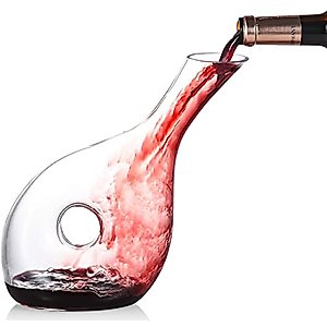 SCSXGO Wine Decanter,Crystal Wine Carafe Decanters, Wine Aerator Hand Blown Lead-free Crystal Glass Snail Shaped Design,Wine Gift Accessories