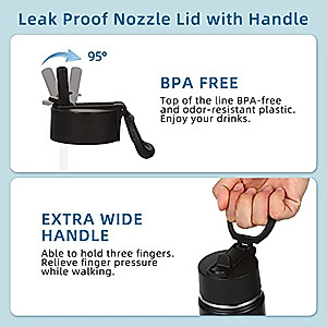 Volhoply 18oz Insulated Water Bottle Bulk 4 Pack,Kids Stainless Steel Water Bottles with Straw Lid,Wide Mouth Reusable Metal Thermos Bottle,Double Wall Vacuum Sports Flask Keep Hot and Cold(Mix,4 Set)