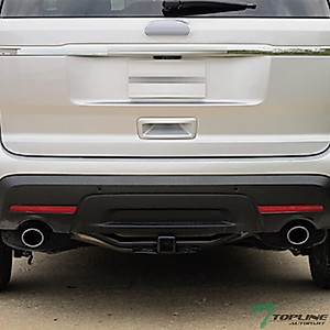 Class 3 III Black 2" Receiver Tube Rear Bumper Trailer Tow Hitch Towing Mount Compatible with 11-17 Ford Explorer / 13-17 Police Interceptor Utility