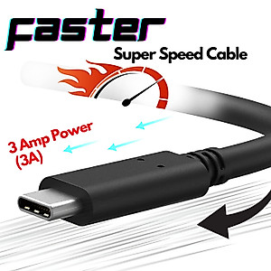 CBUS 10ft Heavy-Duty Extra Long Charging Cable for Samsung Galaxy S24/S23/S22/Ultra/Plus/FE, Galaxy A03s, A13 5G, A14 5G, A15 5G, A23 5G, A25 5G, Galaxy Tab A9+ 5G, A7 Lite