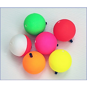 (LOT OF 5) - 3" Round Peg Floats Fishing Rigging Tackle Mix Colors - Floats, Bobbers for Fishing Terminal Tackle by Samuel Robert store