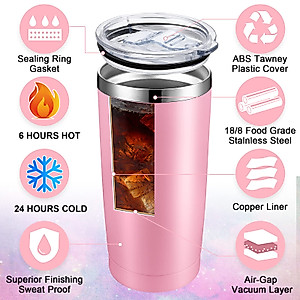 Eaasty 25 Pack Insulated Travel Tumbler with Straw and Lids 20 oz Stainless Steel Vacuum Tumbler Cups Powder Coated Coffee Mug for Cold and Hot Drinks (Multicolor)