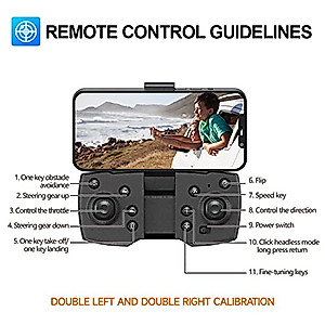 2023 Foldable FPV Drone with Adjustable 4K HD 2.4G WiFi Dual Camera,27MPH Speed,Lightweight RC Quadcopter for/Adults/Beginner/Kids,3 Batteries,Trajectory Flight,3D Flips,1 Key Fly/Land(black)