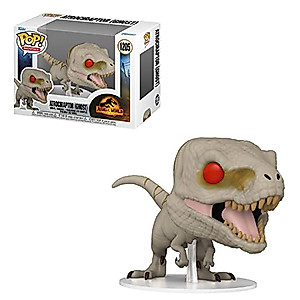 POP Jurassic World Dominion - Atrociraptor (Ghost) Funko Vinyl Figure (Bundled with Compatible Box Protector Case), Multicolor, 3.75 inches