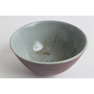Mino ware Japanese Pottery Rice Bowl Matte Wine Red Akagusuri made in Japan (Japan Import) KSC005