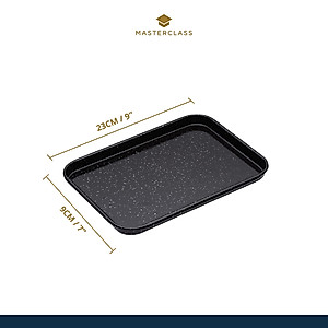 MasterClass Small Baking Tray, Scratch Resistant Vitreous Enamel and Induction Safe 1 mm Thick Steel, 24 x 18 cm
