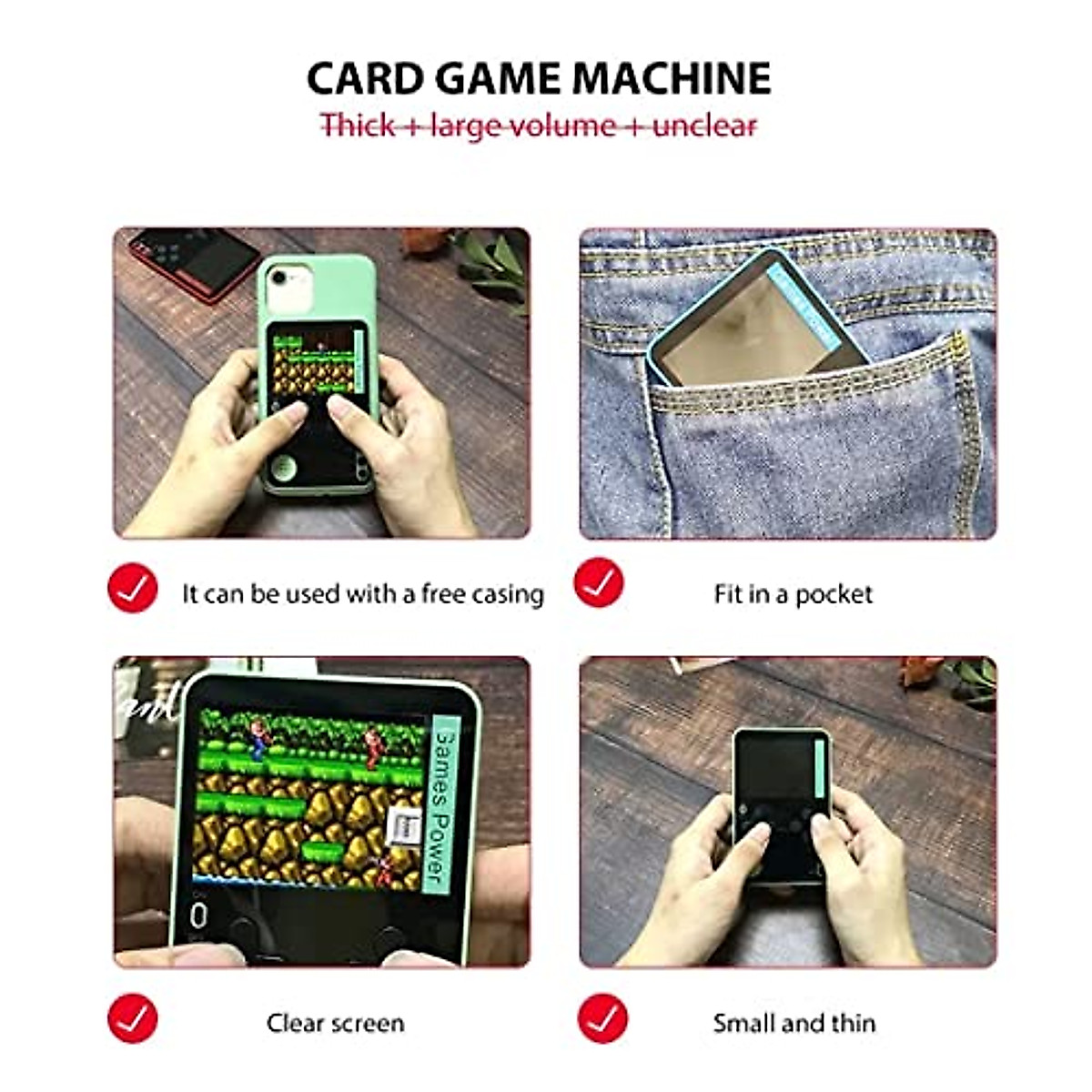 Blue Handheld Retro Mini Video Game Console Built-in 500 Classic Games for Birthday Gift