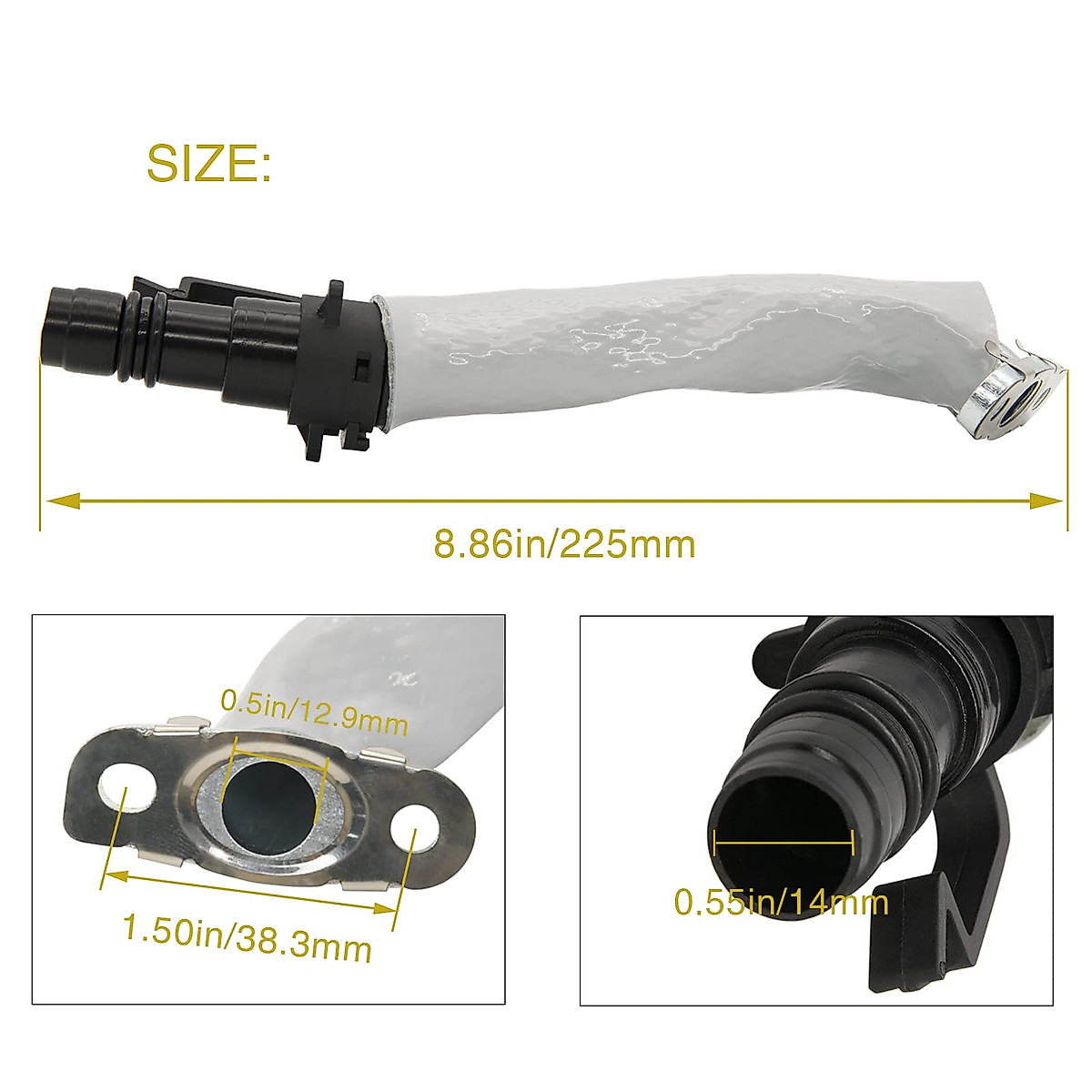 55587854 Turbo Oil Return Pipe Tube Compatible with Chevy Cruze Sonic Trax Buick Encore 1.4L Engine Turbocharger Oil Return Line Replaces 55587854 55569839