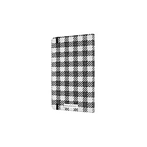 Moleskine Limited Collection Blend Textile Notebook, Hard Cover, Large (5" x 8.25") Ruled, Check, 240 Pages