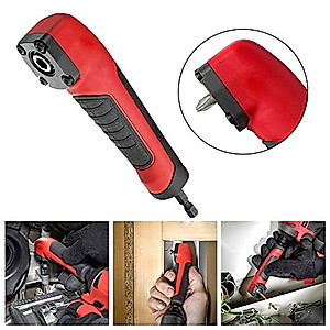 Right Angle Attachment Electric Screwdriver Repair 90 Degree Corner Device, ABS Handle Screwdriver Socket Adapter Drill Bit Corner Adapter for 18v Impact Driver and Drill Bit, (Size:13.5x3.5x2cm)