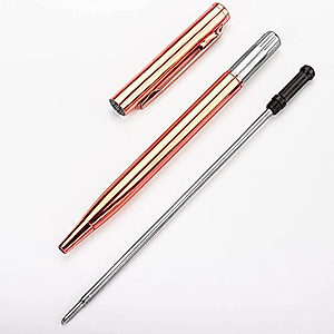 LONGKEY 3 Pack Slim Ballpoint Pens Black ink Medium Point 1.0 mm Writting Pen, Great Gift for Wedding Business Office Students Teachers Christmas (Rose Gold)