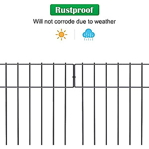 5 Pack Animal Barrier Fence, 13"Lx17"H Garden Fence for Dogs Metal Fence Panels for Garden Yard Outdoor