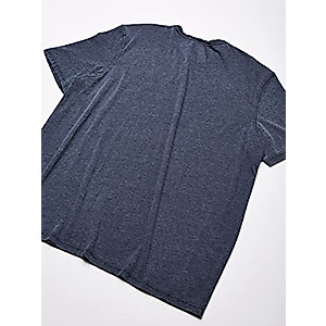 Lucky Brand Men's Venice Burnout Notch Neck Tee Shirt, American Navy, Medium