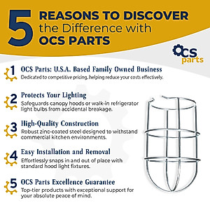 Wire Guard Light Bulb Cover for Commercial Kitchen Hood Lights L10-X020 (2)