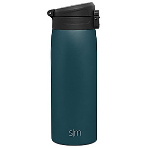 Simple Modern Insulated Thermos Travel Coffee Mug with Snap Flip Lid | Leakproof Reusable Stainless Steel Tumbler Cup | Gifts for Women Men Him Her | Kona Collection | 16oz | Riptide