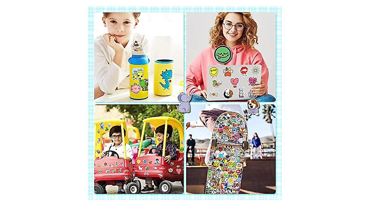 500 Pcs Colorful Vinyl Stickers Pack - Waterproof Fun