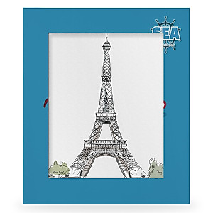 POFATO Red Octopus Sea Adventure 8x10 Picture Frame Wood Photo Frame for Tabletop Display Wall Mount Picture Frame Display 8 x 10 Inch Photo Wall Decor Home Gift Frames