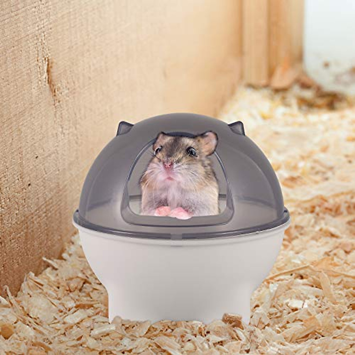 POPETPOP Hamster Sand Bath - Thicken Plastic Sand Bathtub Container with Scoop Hamster Sandbox Pet Bathroom Bath Sand Room Sauna Toilet for Rat Mice Syrian Hamster