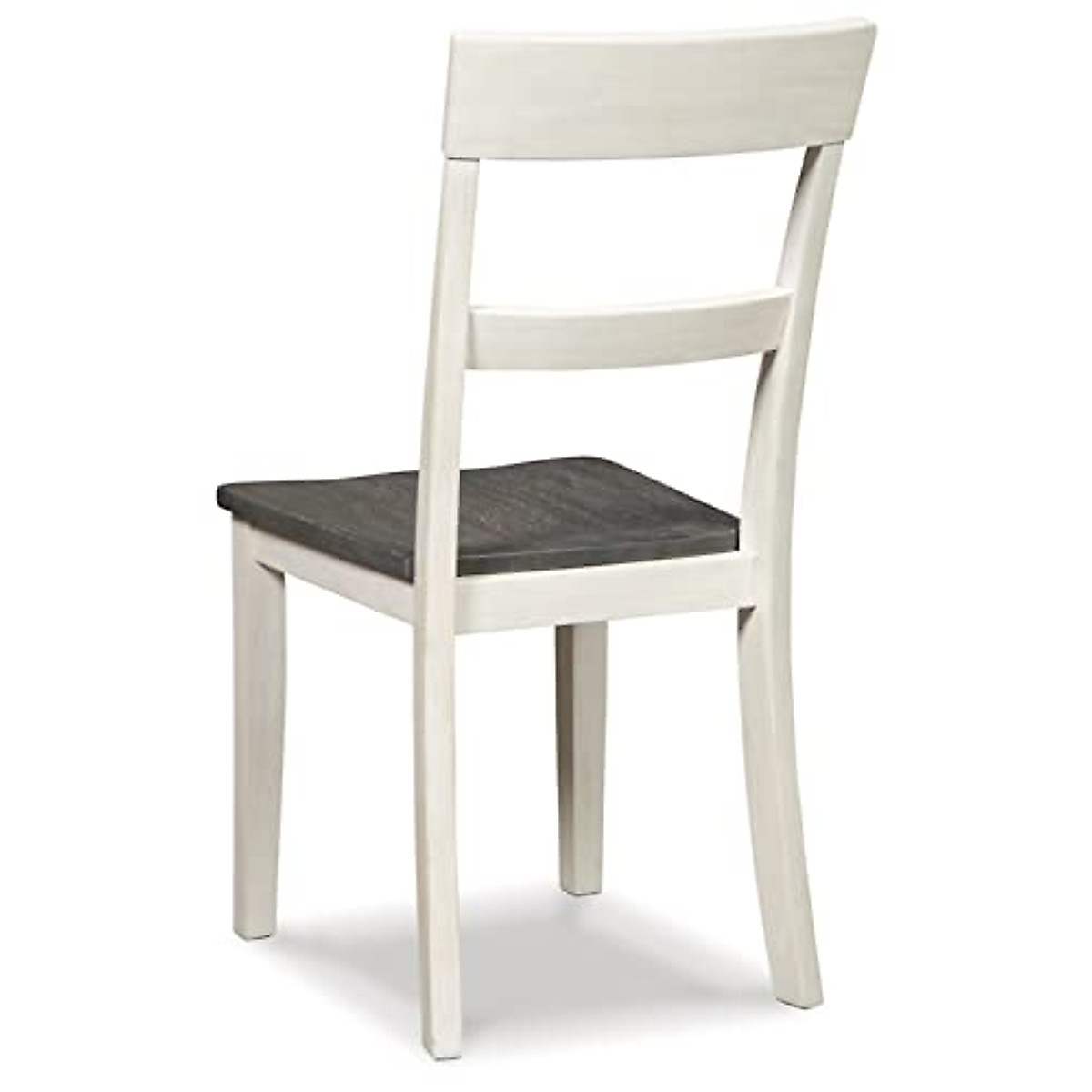 Signature Design by Ashley Nelling Modern Farmhouse Weathered Dining Chair, 2 Count, White & Dark Brown
