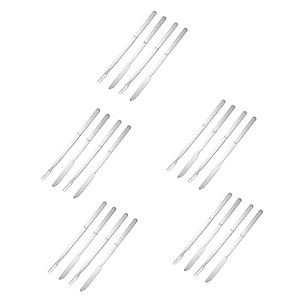 Yardwe 5 Sets Barbecue and Fork Stainless Meat Cooking Fork Meat Fork BBQ Fork Fruit Camping Grill Utensils Knives Smore Kit Barbecue Knives Outdoor Tableware