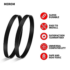 MEROM Vacuum Replacement Belts for Bissell Model 2910, 2190W, 2987, 2806, 28062, 28068, 29878, 29879, Fit PowerForce/TurboClean PowerBrush Pet Carpet Cleaner (2 Pack)