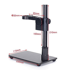 HAYEAR 48MP 2K High Definition HDMI Digital Microscope Camera Set Remote Control 150X C-Mount Lens Adjust Lamp Portable Table Stand for Phone Repair Lab Inspect